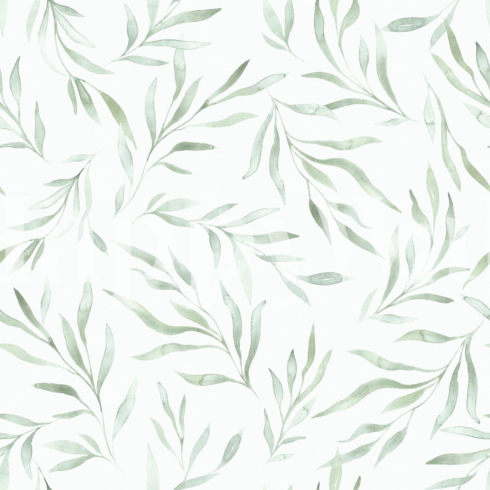 Delicate Grey Green Watercolor Wallpaper
