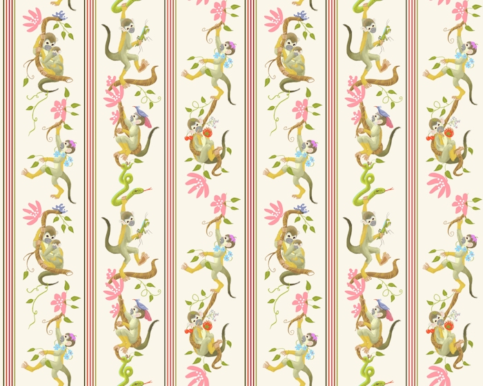 Kids Monkey Play Garden Wallpaper