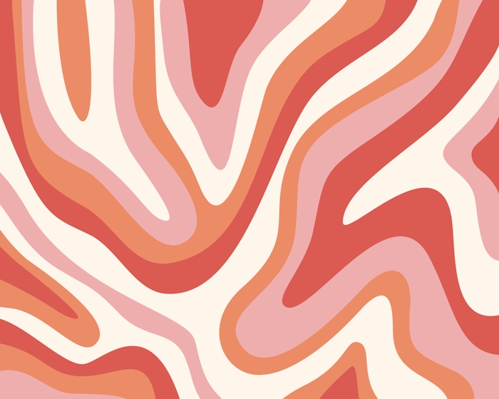 Liquid Cheerful Geode Red Abstract Wallpaper