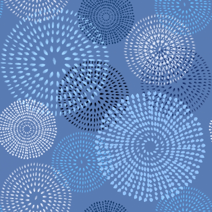 Ocean Drops Circles in Soft Blue - Happywall