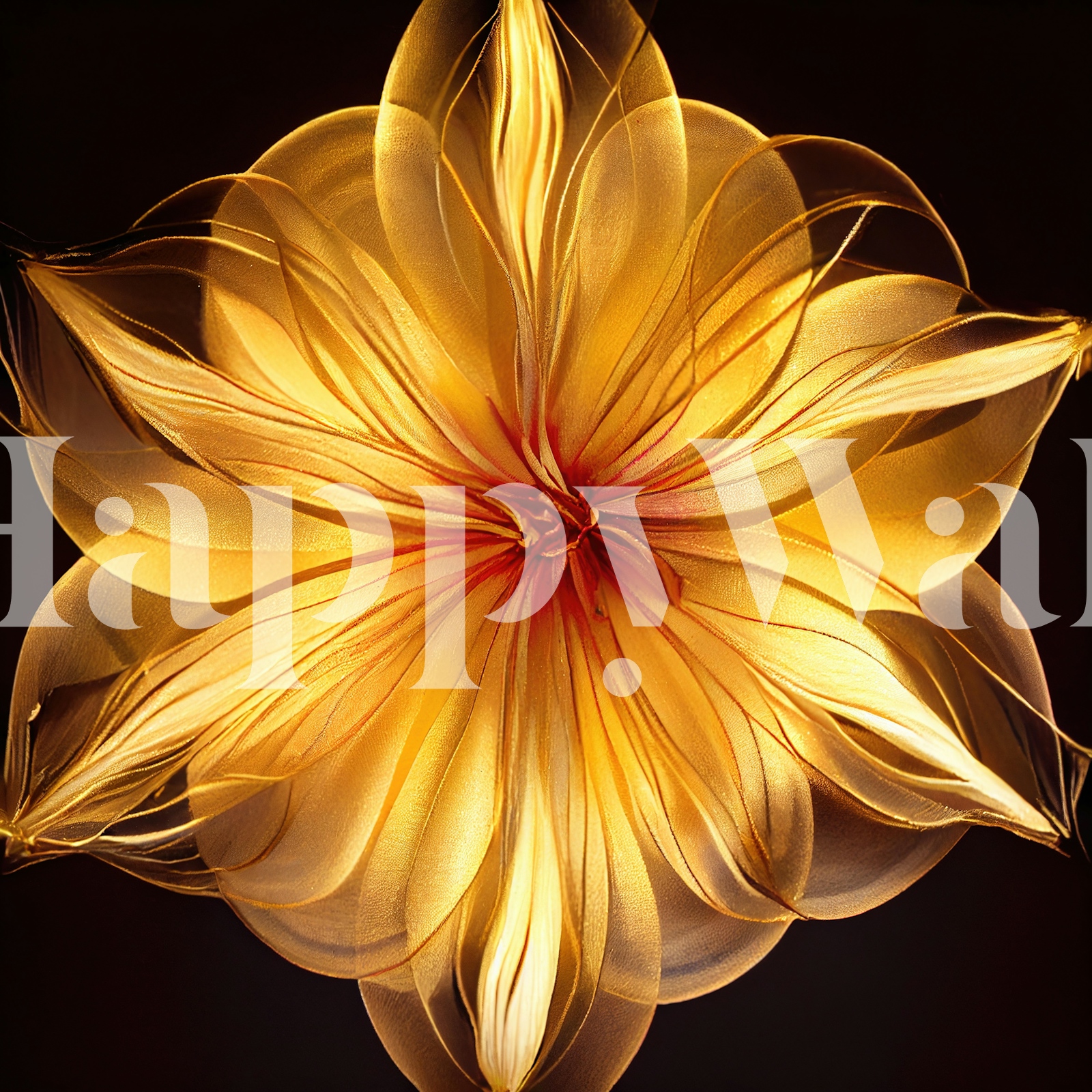 Sunlit Silk Flower Wallpaper - Happywall.com