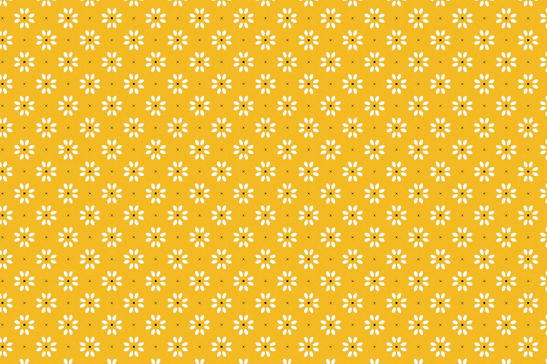 Buy Daisy Stitch Yellow Wallpaper Online - Happywall
