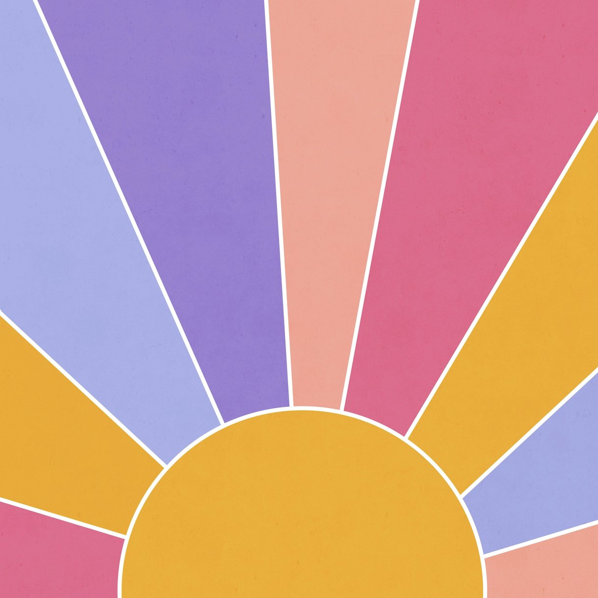 Sunburst - pastel wallpaper | Happywall