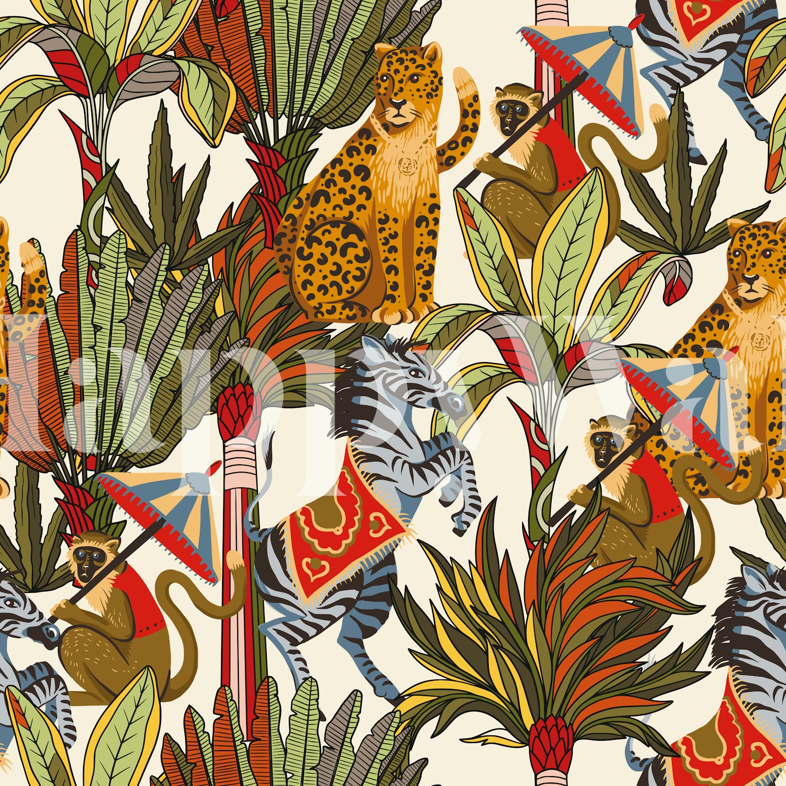 Vibrant Animal Kingdom Wallpaper | happywall.com