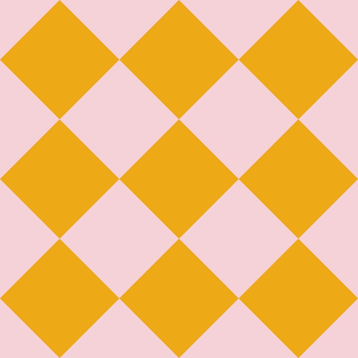 Diagonal Checkerboard - Pink and Yellow | happywall.com
