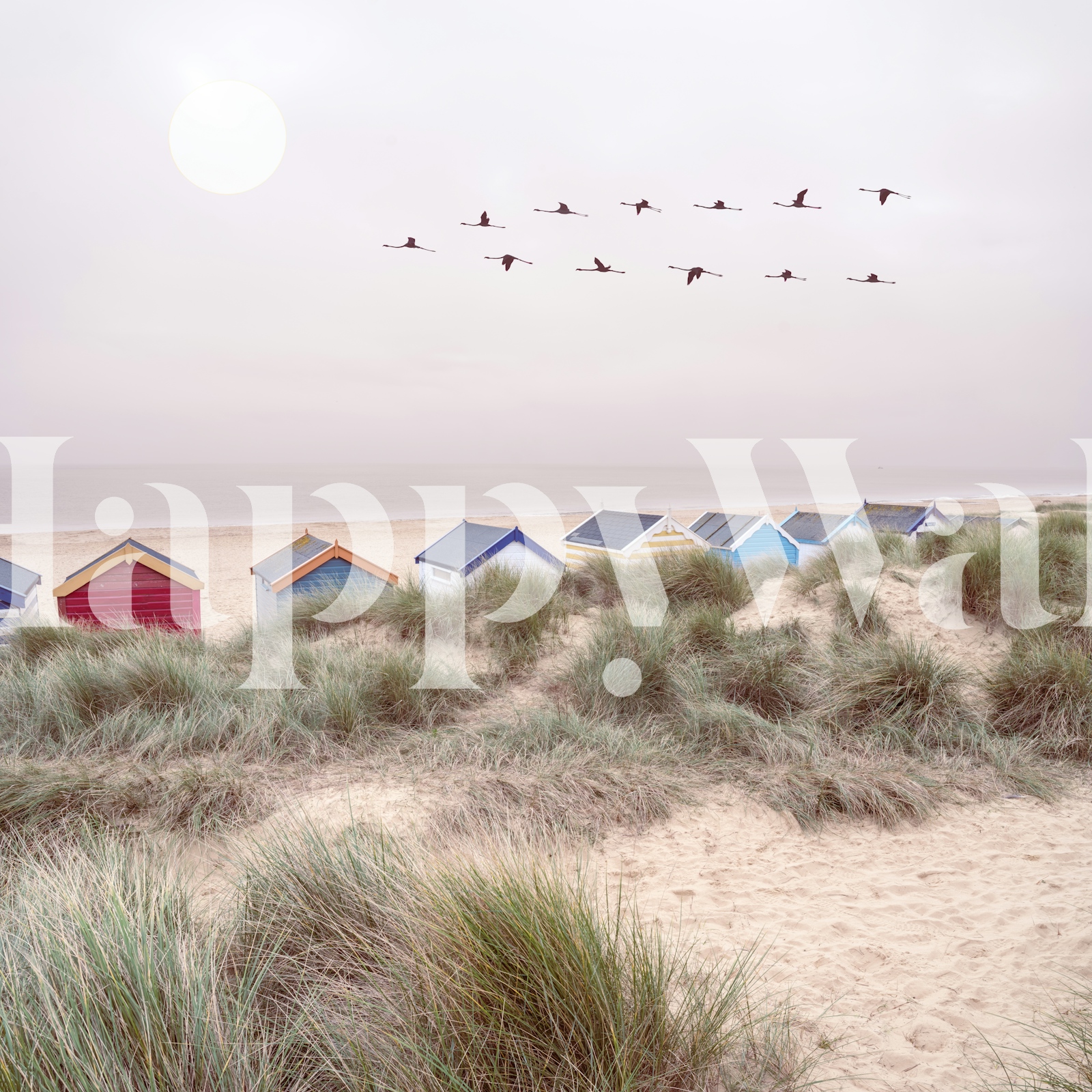 Sandy Shore Escape Wallpaper | happywall.com