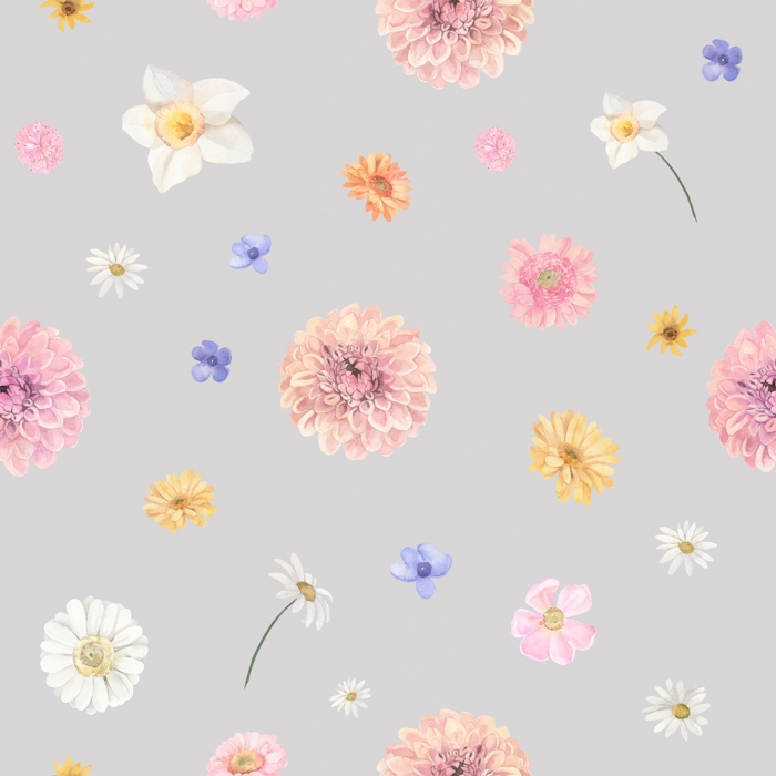 Floating Floral Pattern | happywall.com