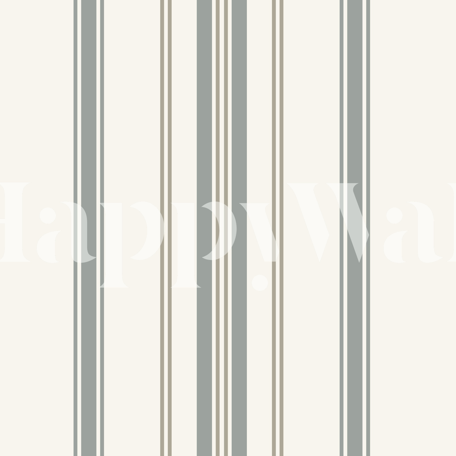 Classic Stripe Grey and Beige Wallpaper