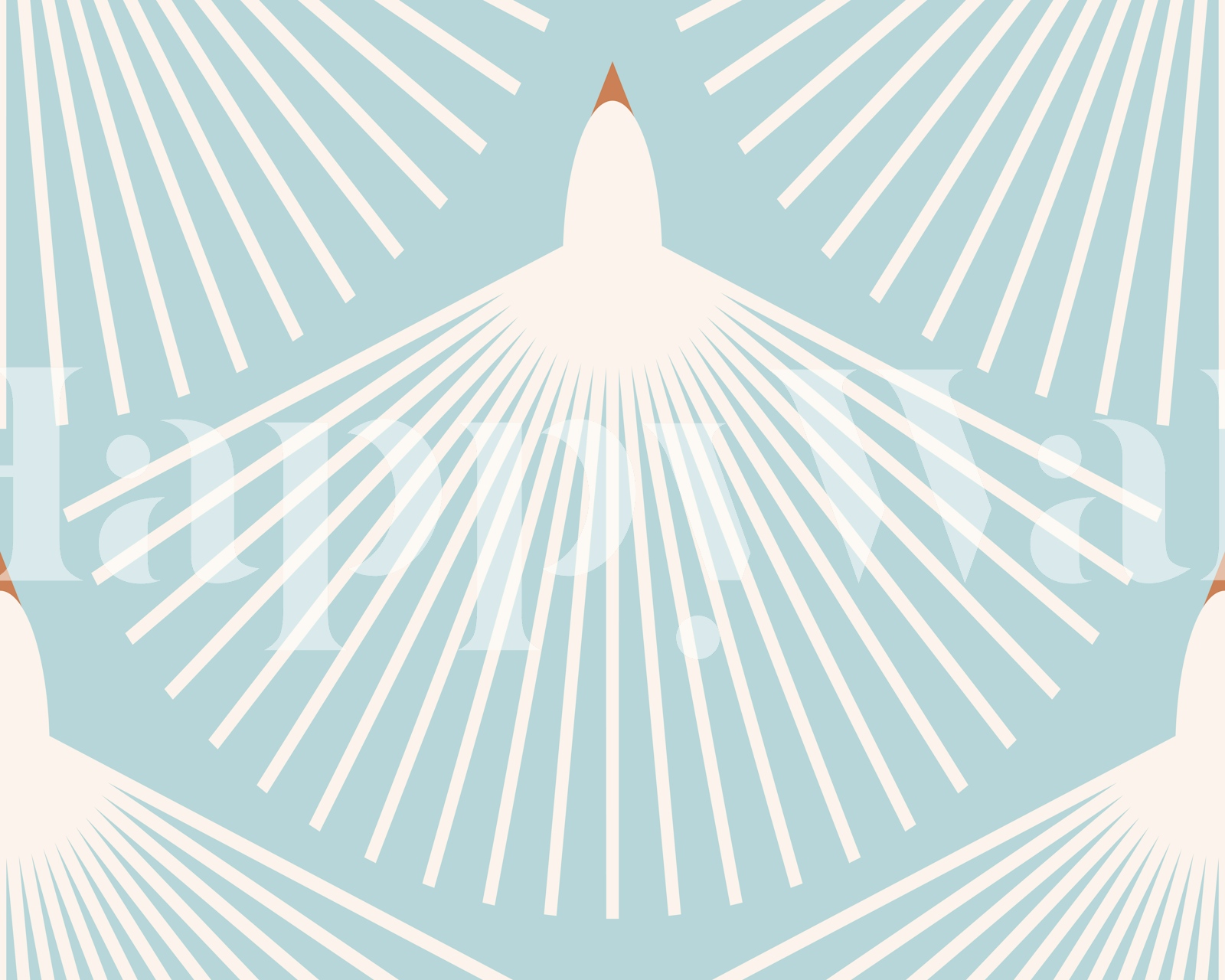 Light Blue Abstract Bird Wallpaper