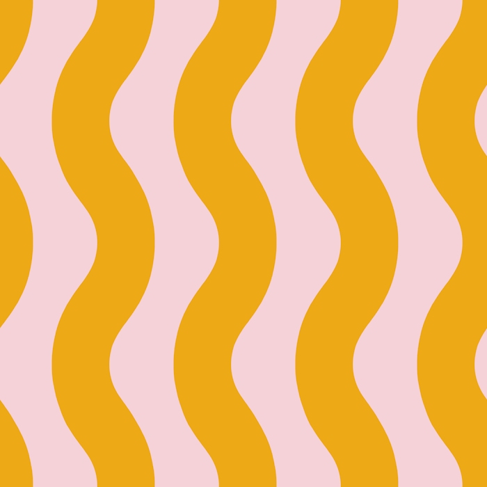 Pink and Yellow Modern Waves | happywall.com