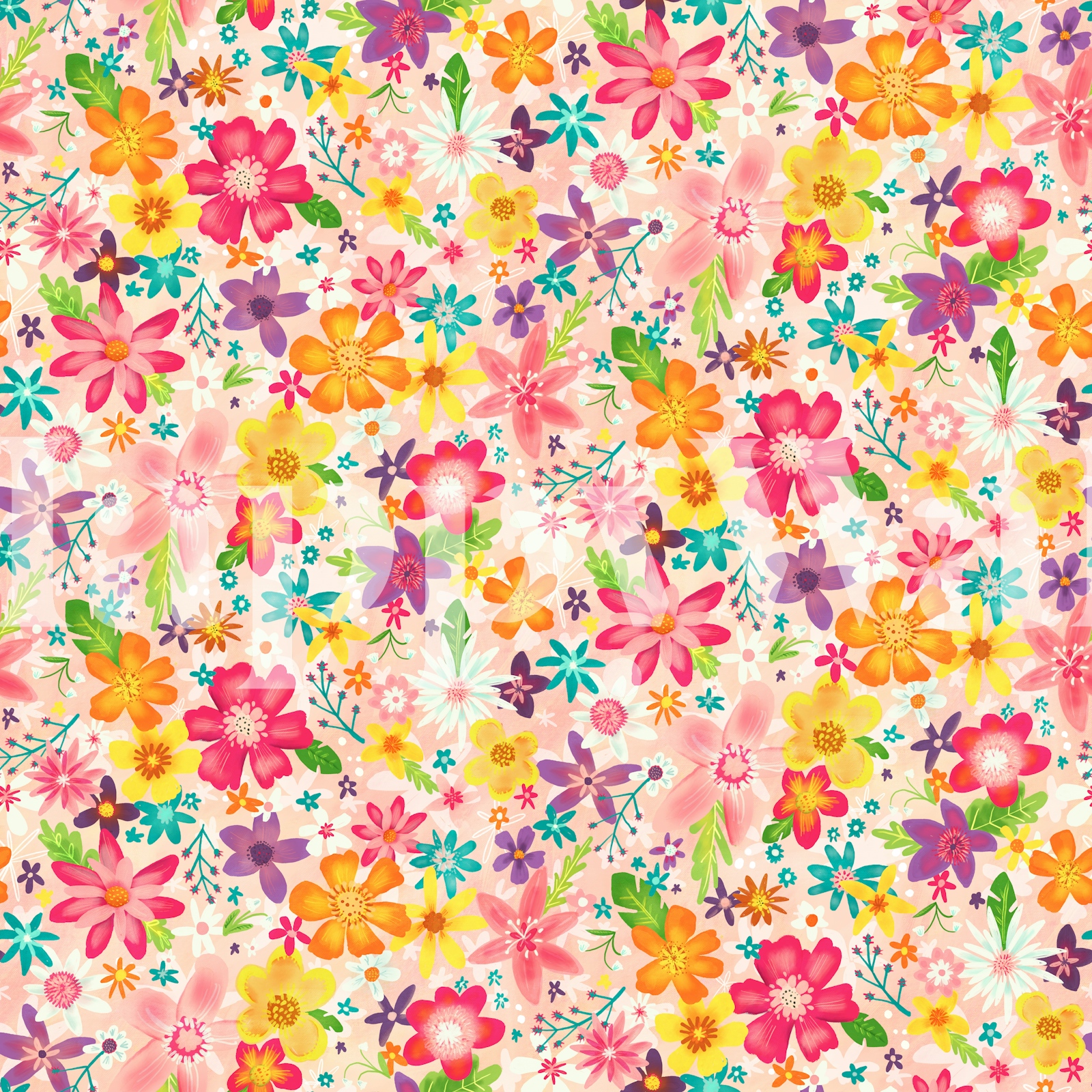 Bright and Bountiful Bouquet - happywall.com