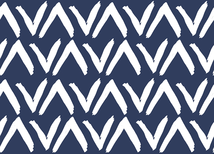 White Chevron Wallpaper on Dark Blue Background