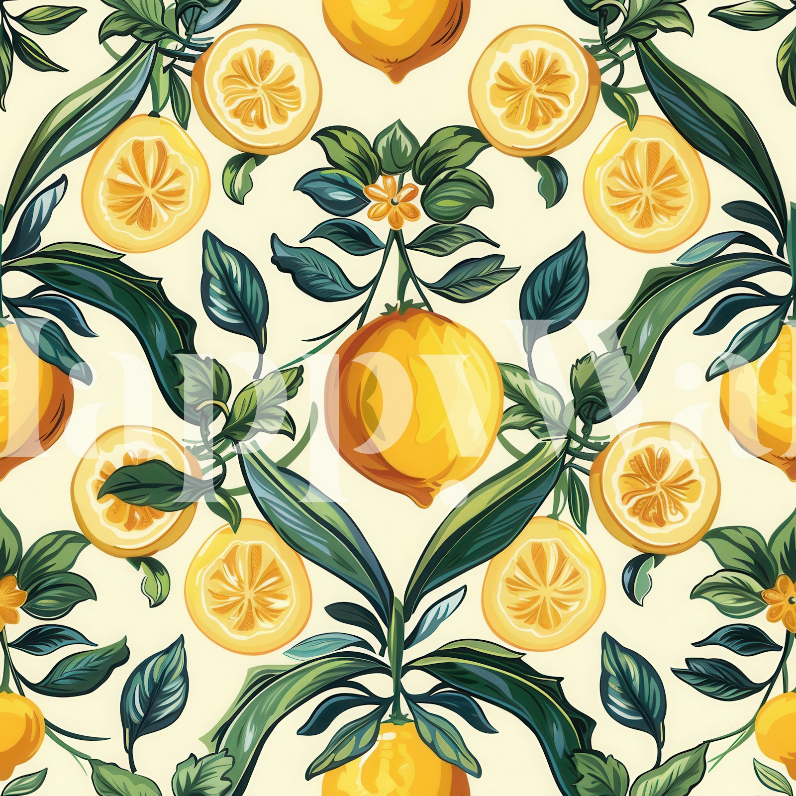 Mediterranean Citrus Tiles - Happywall