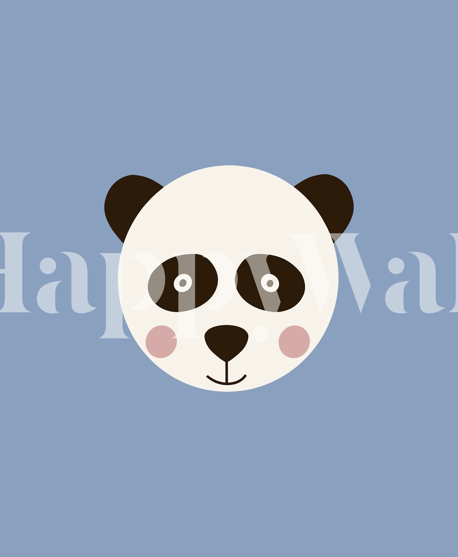 Cute Panda Blue Wallpaper for Nurseries