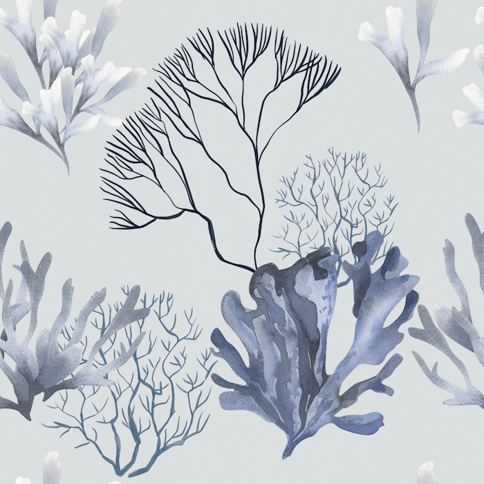 Elegant Seaweed Pattern Wallpaper | happywall.com