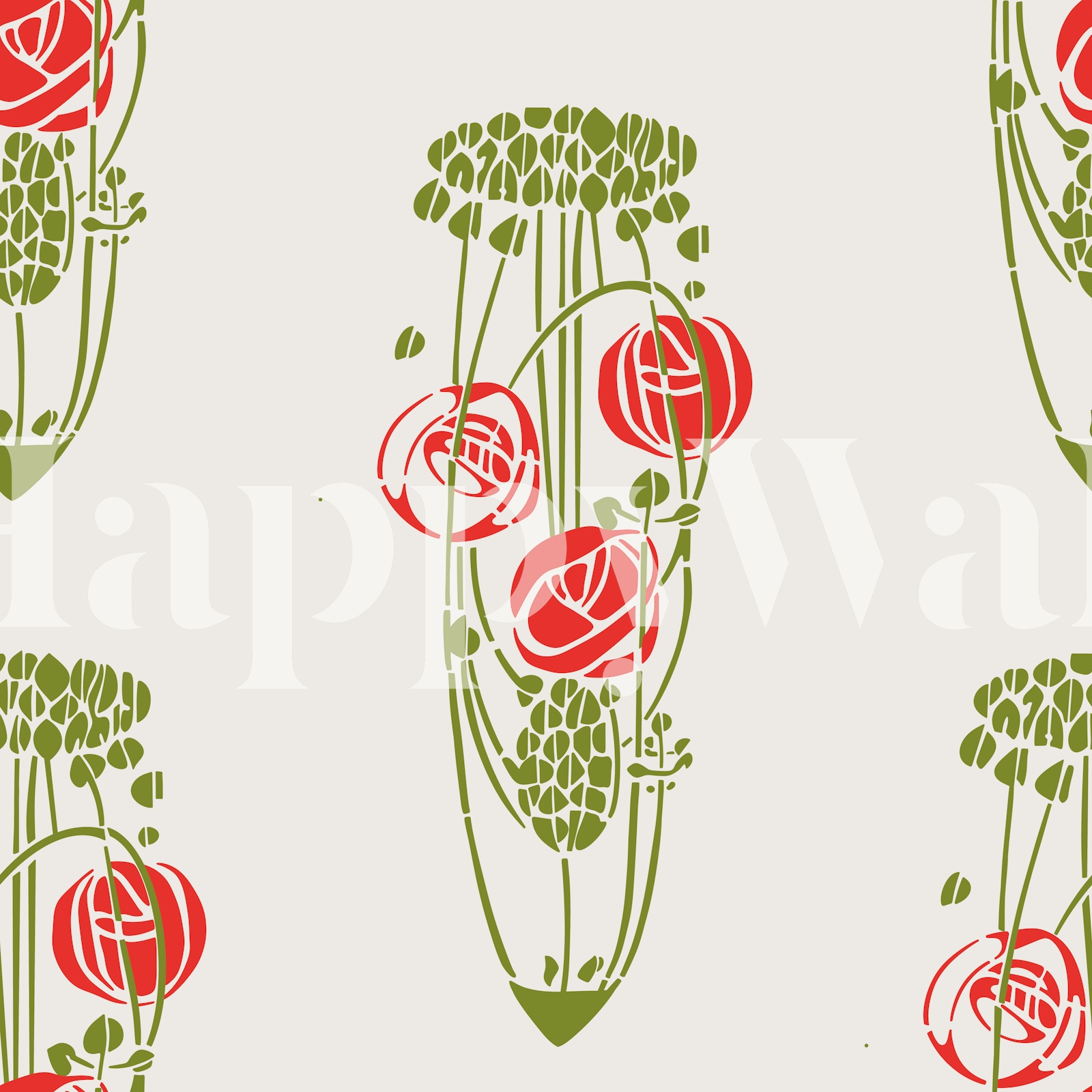 Art Nouveau Mackintosh Glasgow Roses - happywall.com