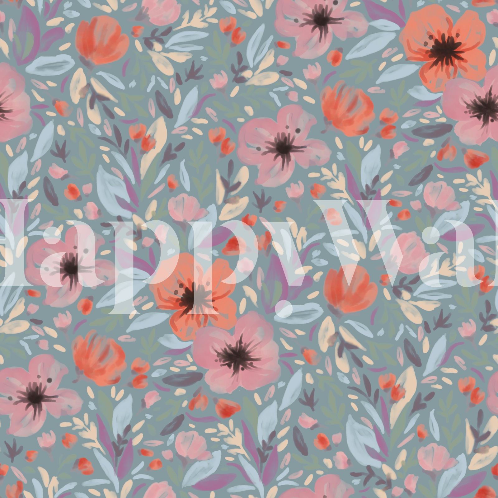 Watercolor Bloom Arona - Happywall