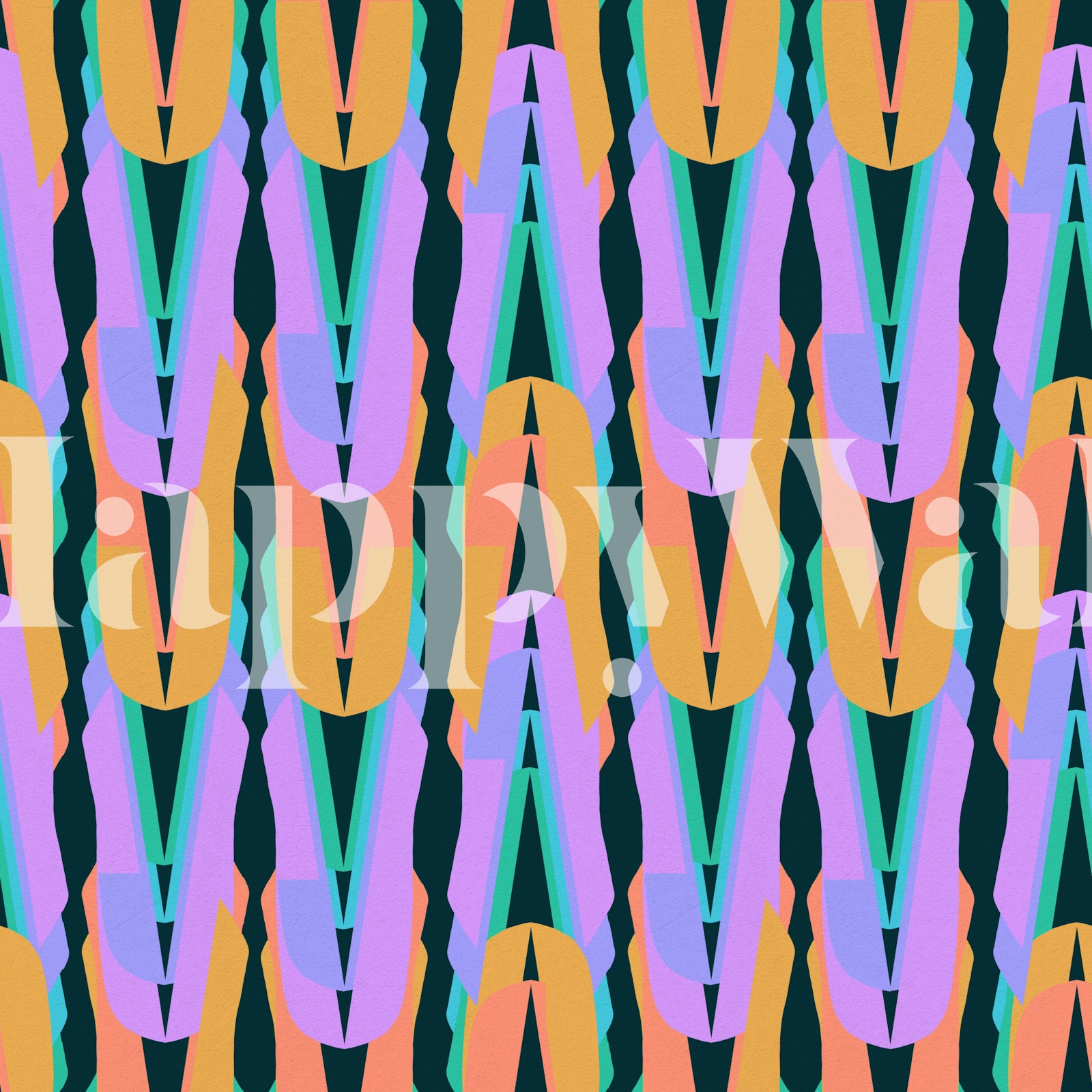 Energetic Color Waves Wallpaper - happywall.com