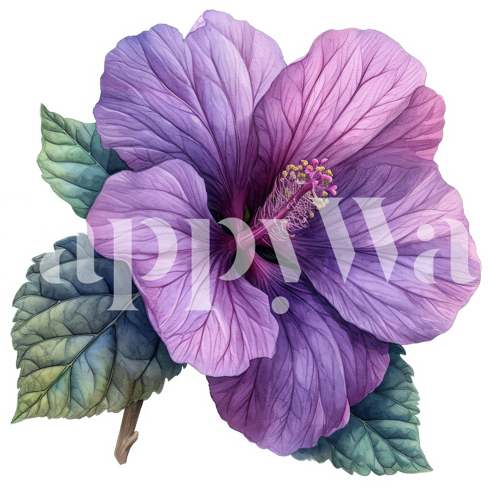 Mallow Bloom Wallpaper - happywall.com