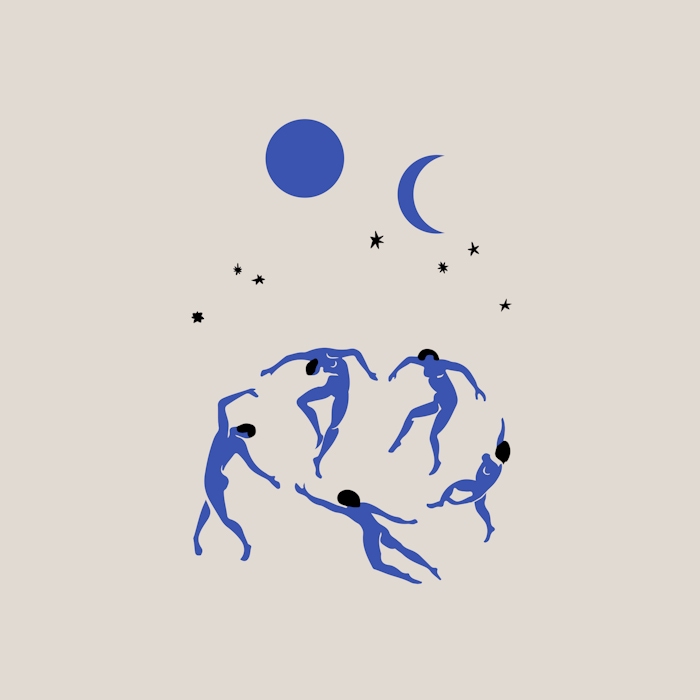 Blue Dancers Wallpaper - happywall.com