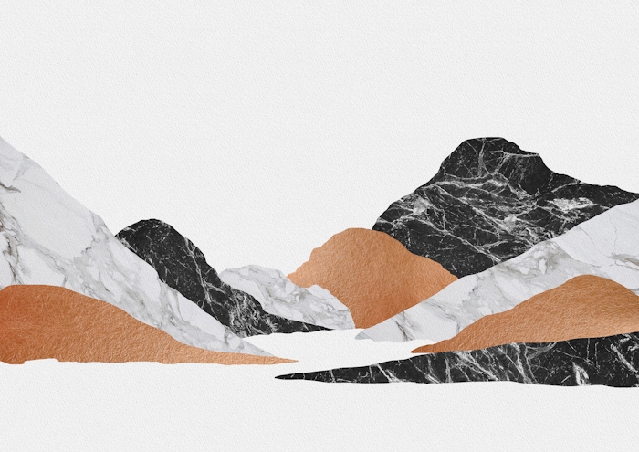 Marble Landscape Mountains II Wallpaper