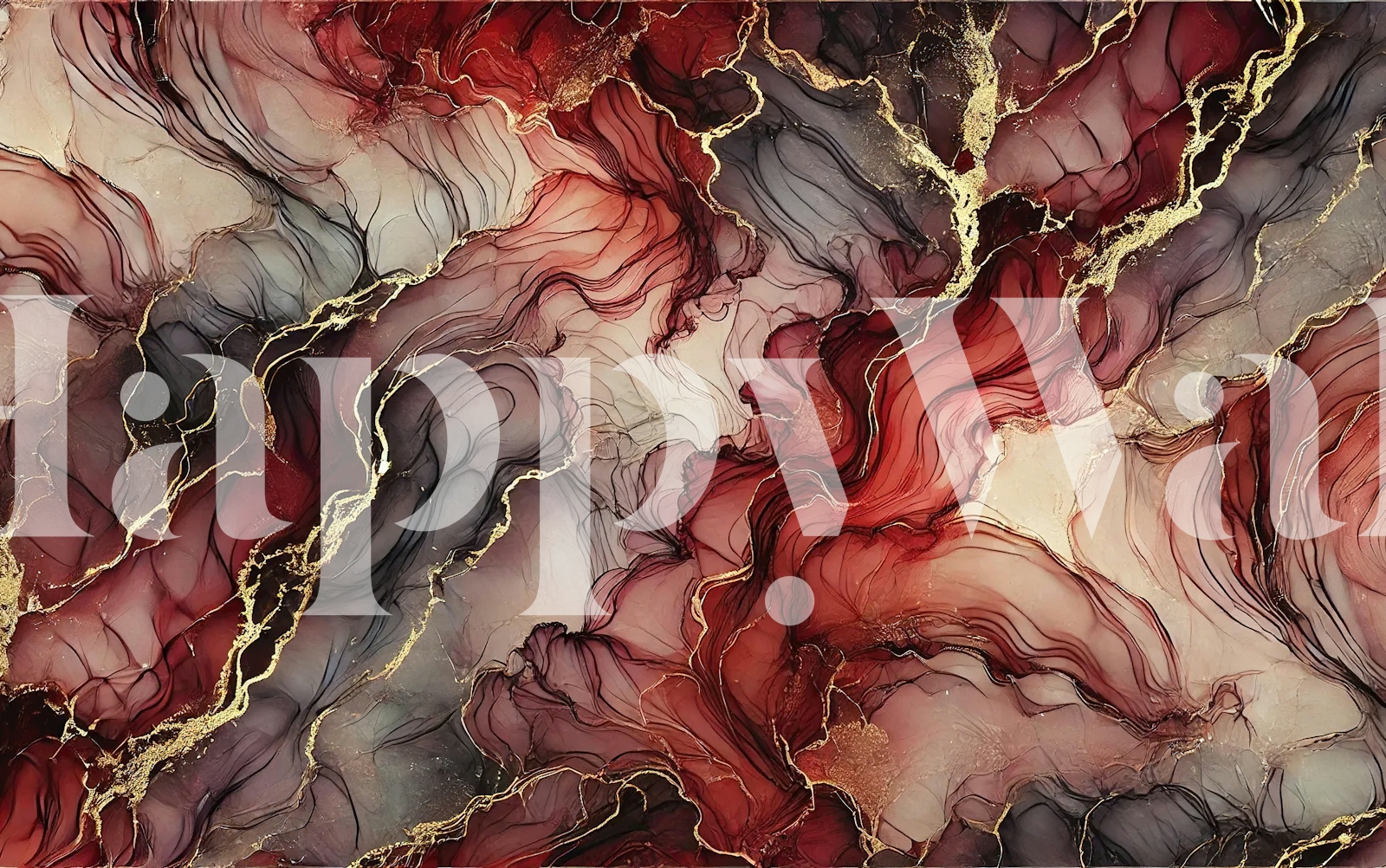 Burgundy Silk Alcohol Ink Wallpaper | happywall.com