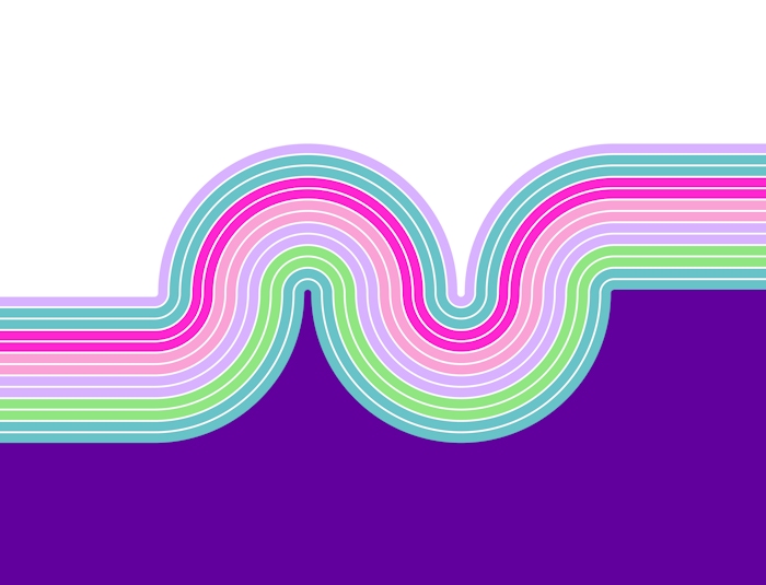 Bold Retro Flow Wallpaper - happywall.com