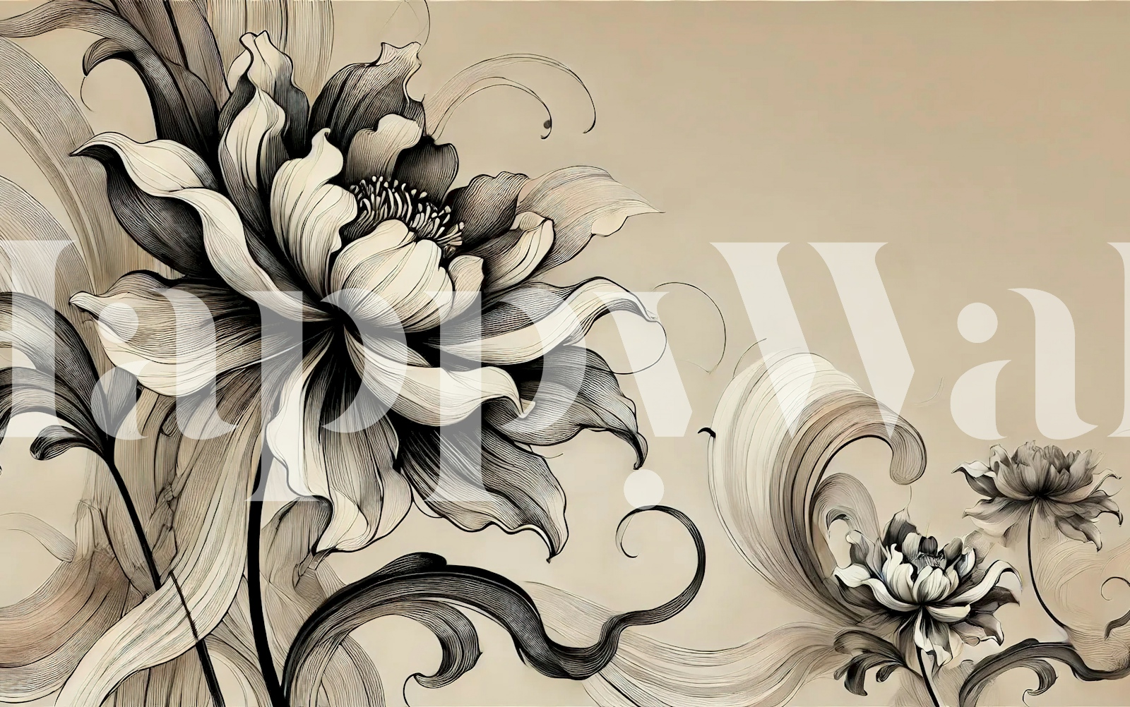 Ink Bloom Wallpaper - happywall.com