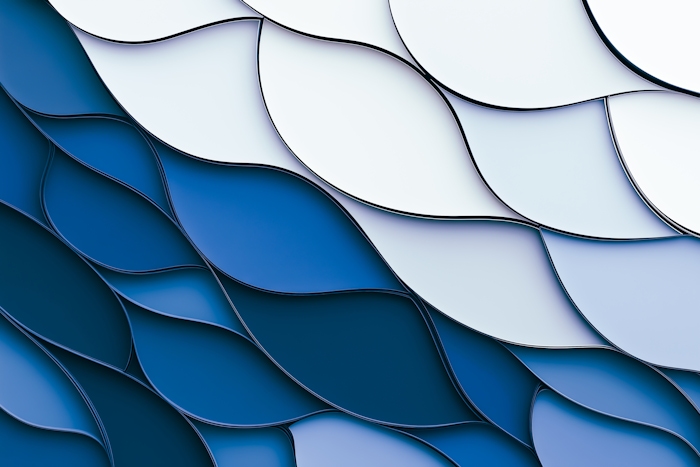 Blue Wave Texture Wallpaper for Home Decor