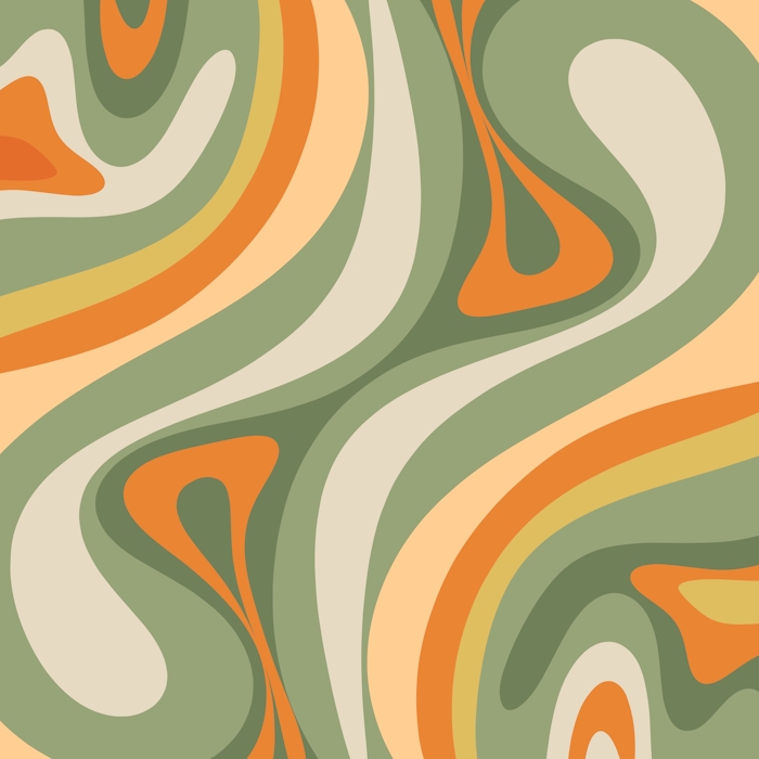 Groovy Retro Wallpaper | happywall.com