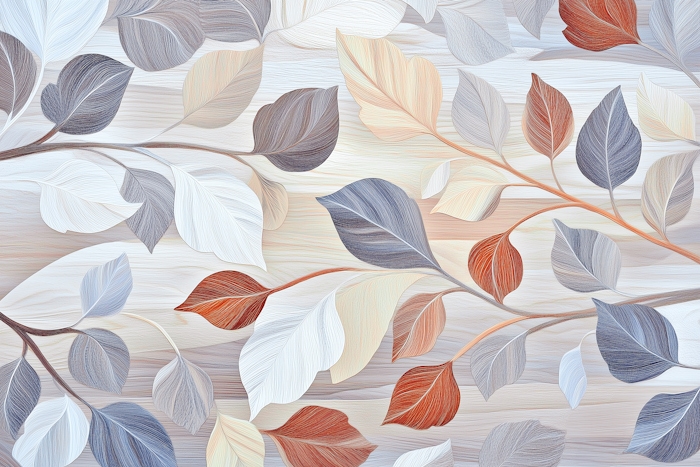 Rustic Charm Leafy Backdrop - Happywall