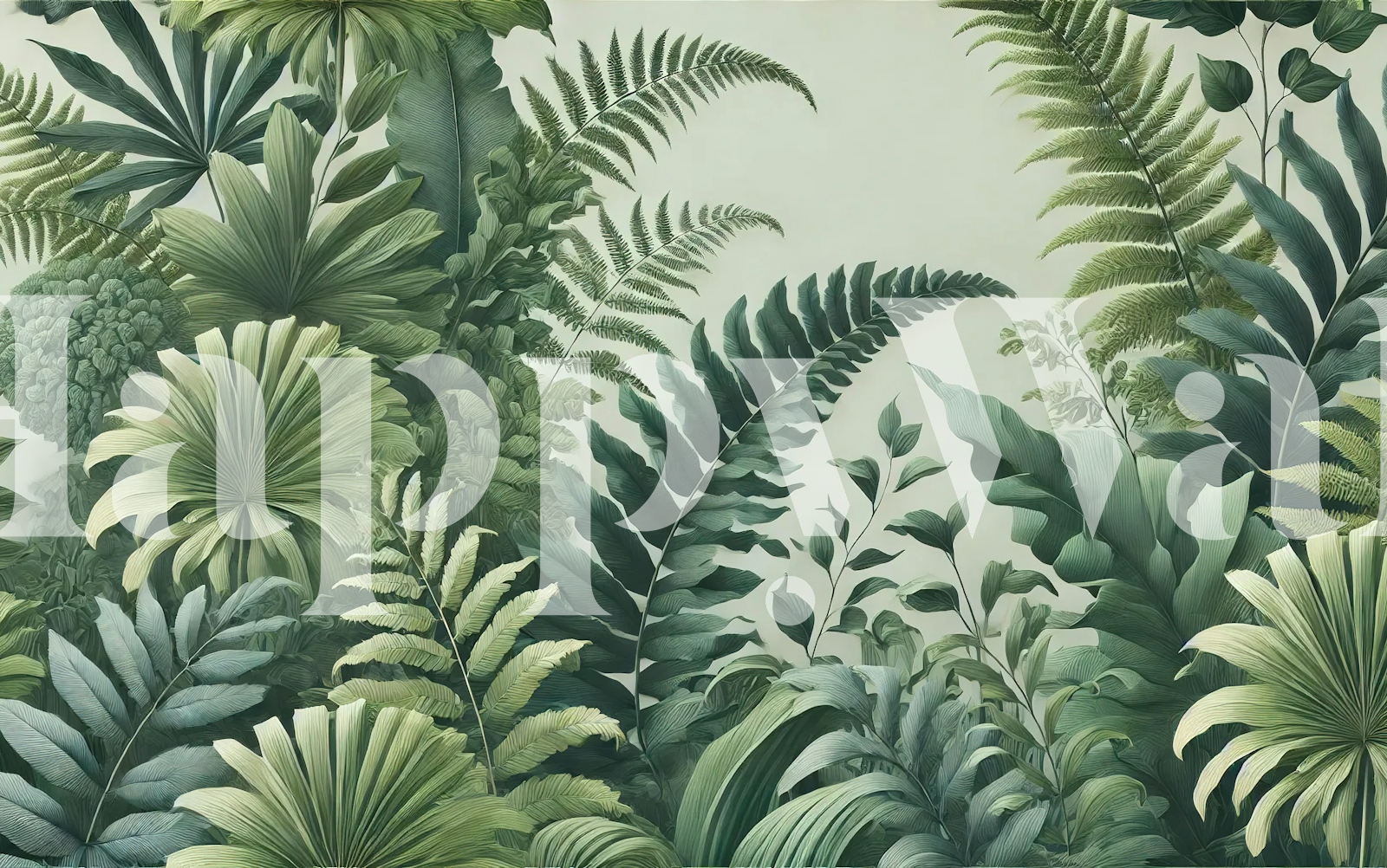 Tropical Ferns Escape Wallpaper | happywall.com