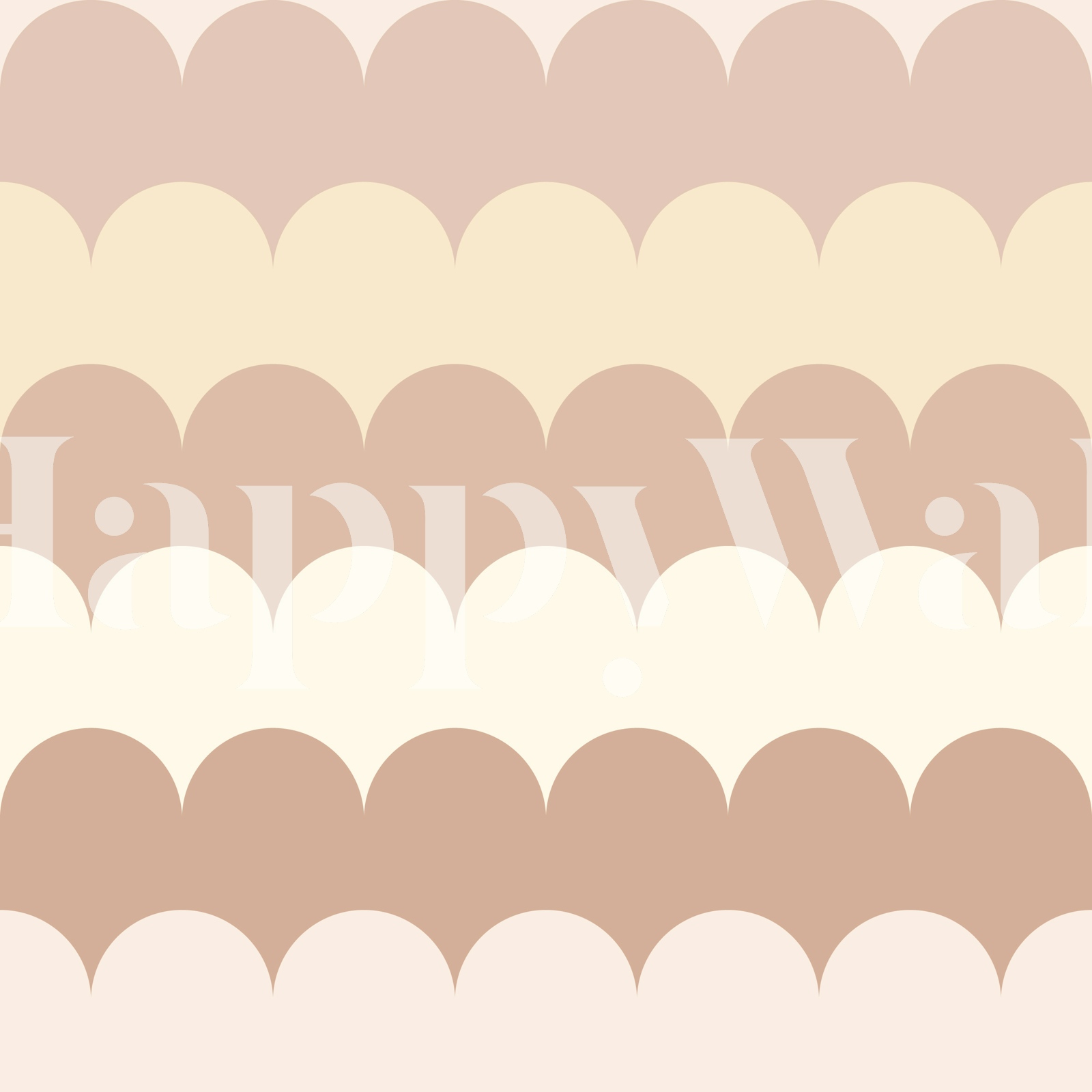 Modern Scallop Wallpaper in Soft Beige Tones