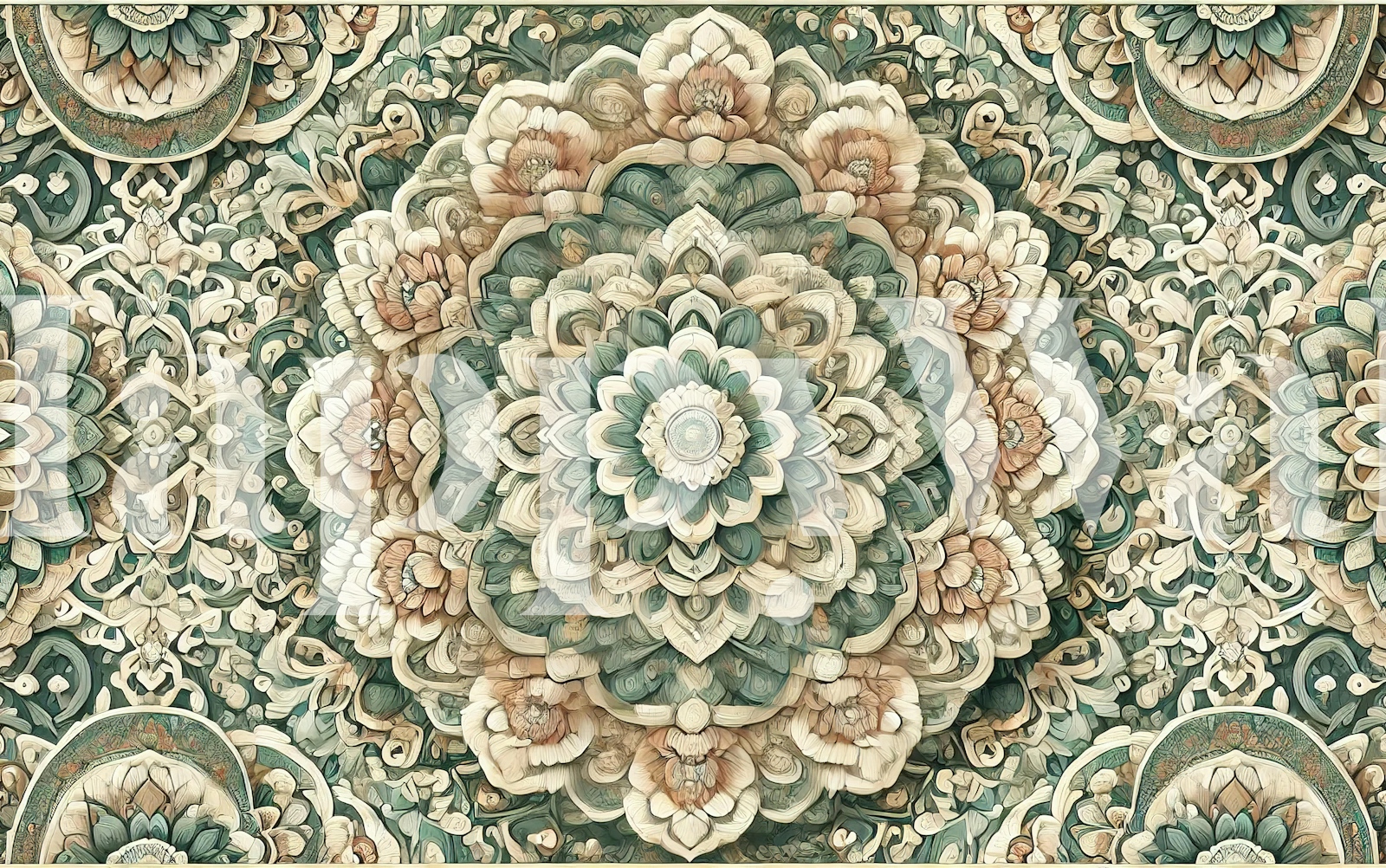 Acquista Verdant Mandala Tile Wallpaper