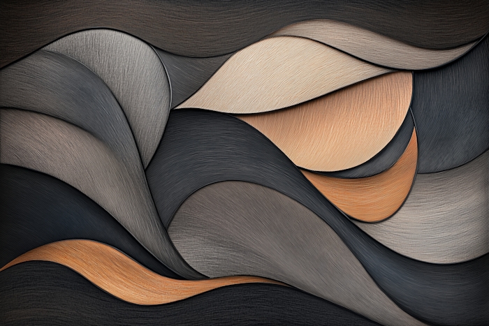 Curved Earthy Layers Wallpaper