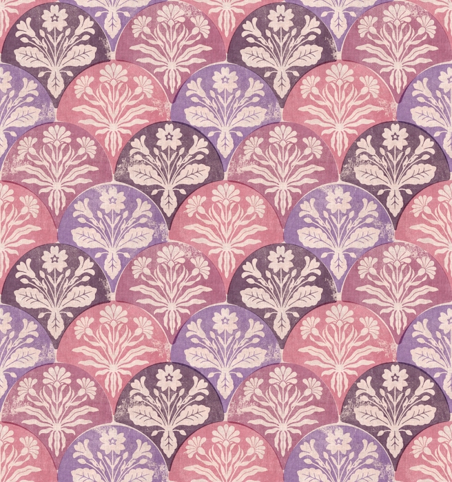 Art Deco Block Print Floral - Happywall