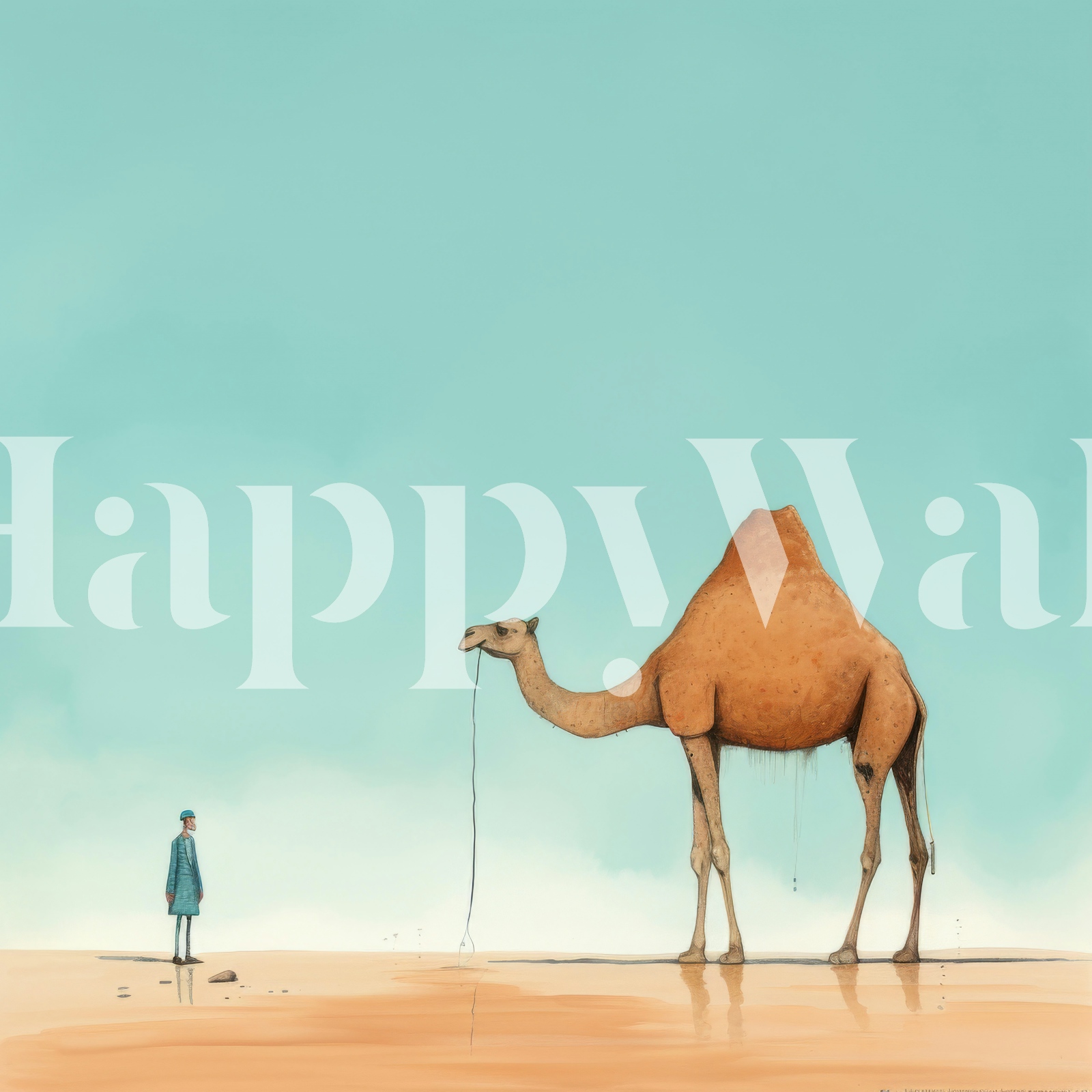 Minimal Camel Journey Wallpaper | happywall.com