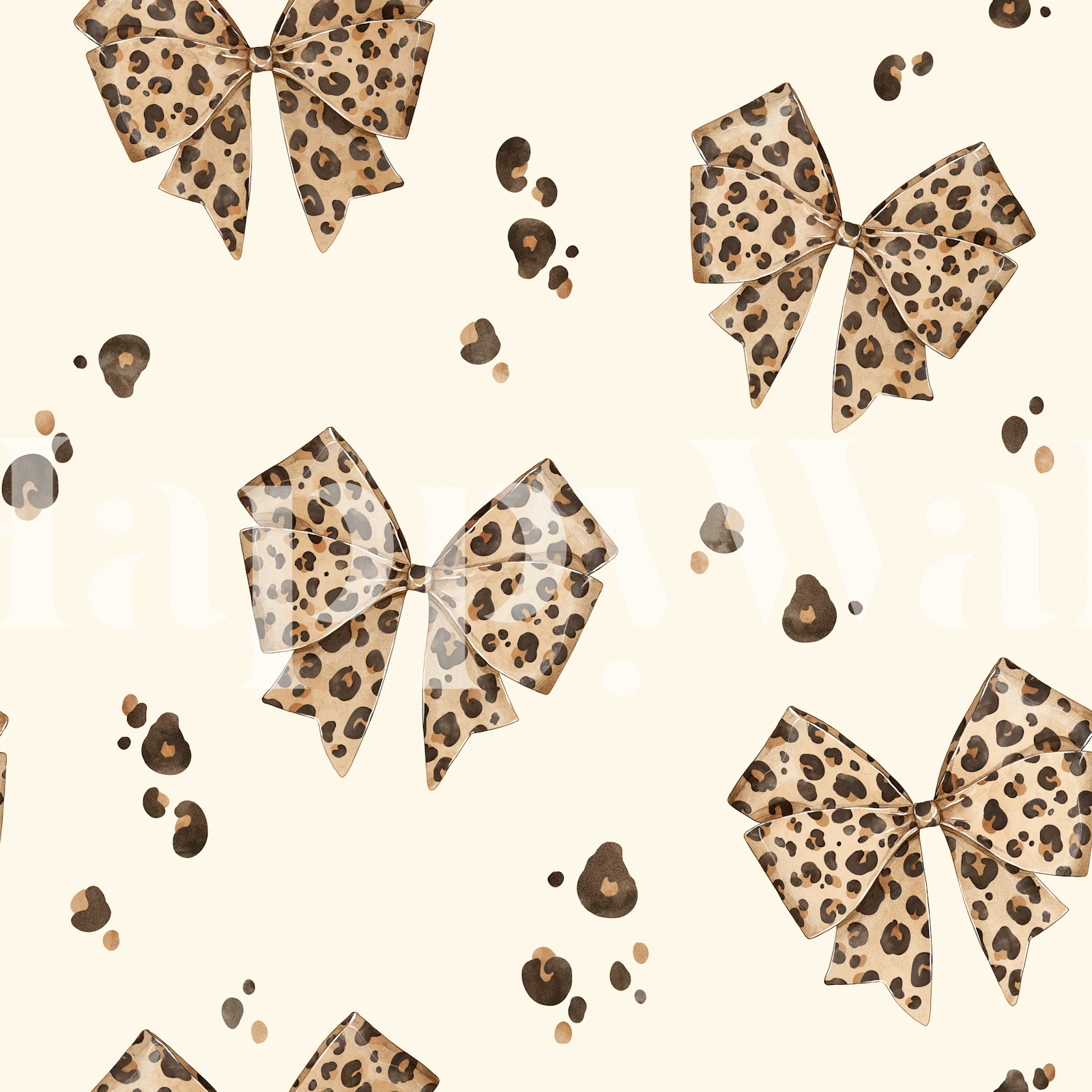 Leopard Bows Wallpaper - happywall.com