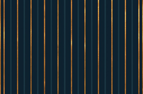 Old Money Classic Stripes Copper Gold Blue - Happywall