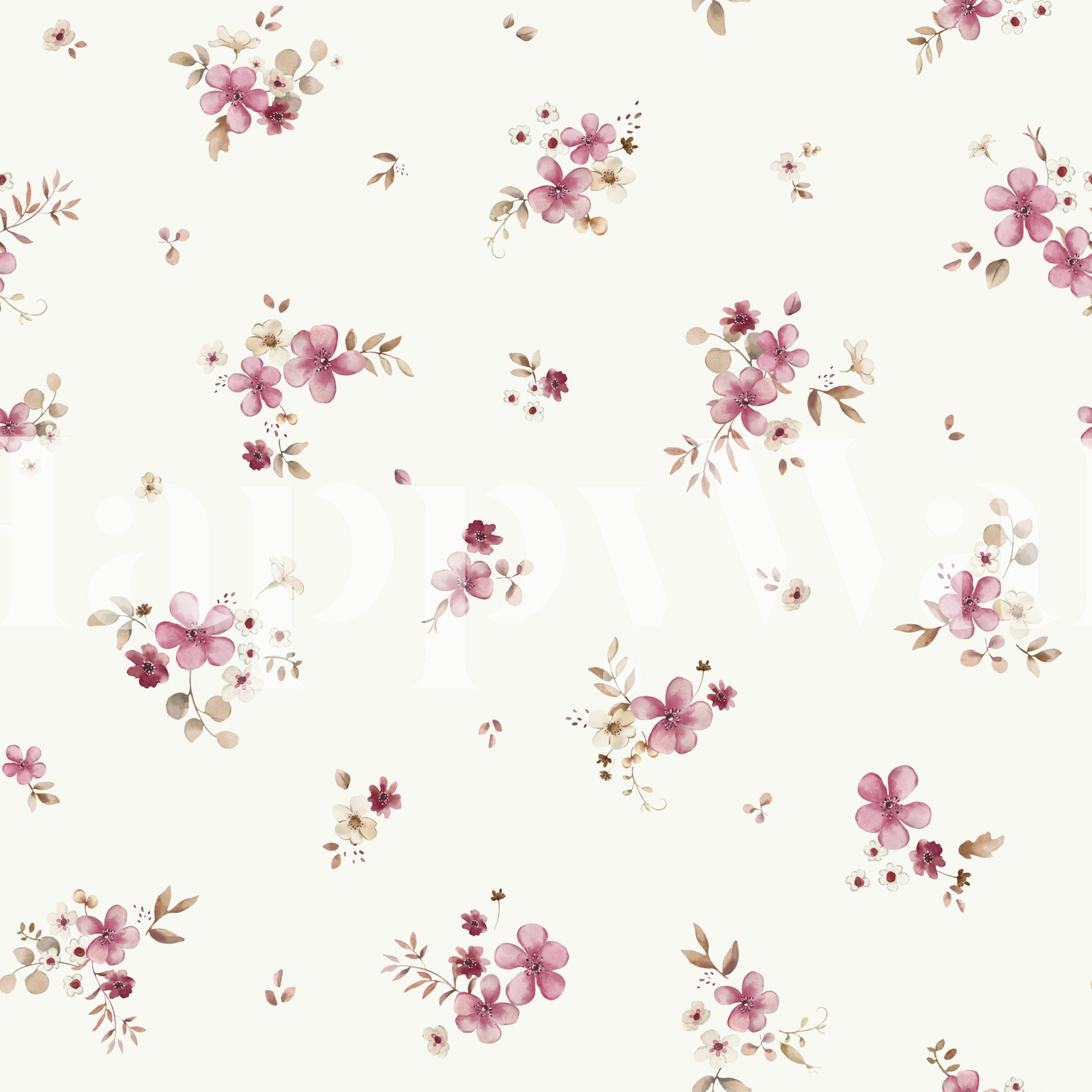 Mauve Floral Wallpaper for Bedroom and Living Room