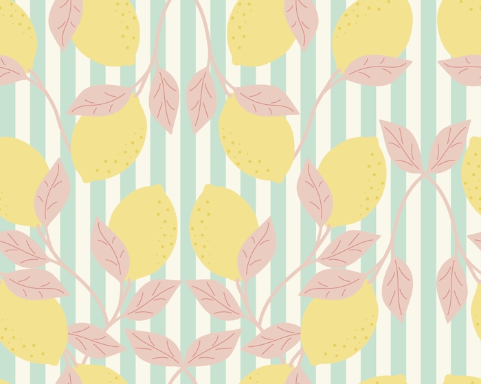 Pastel Lemon Wallpaper for Cheerful Decor