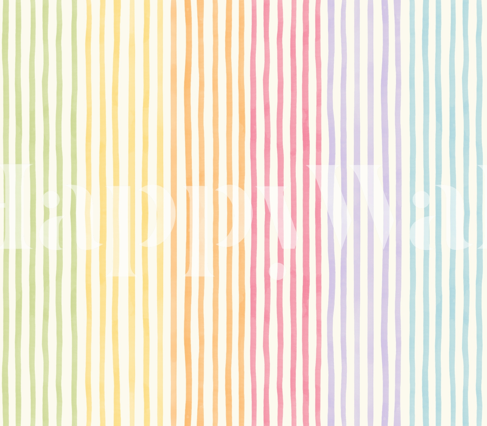 Pastel Rainbow Striped Wallpaper for Kids