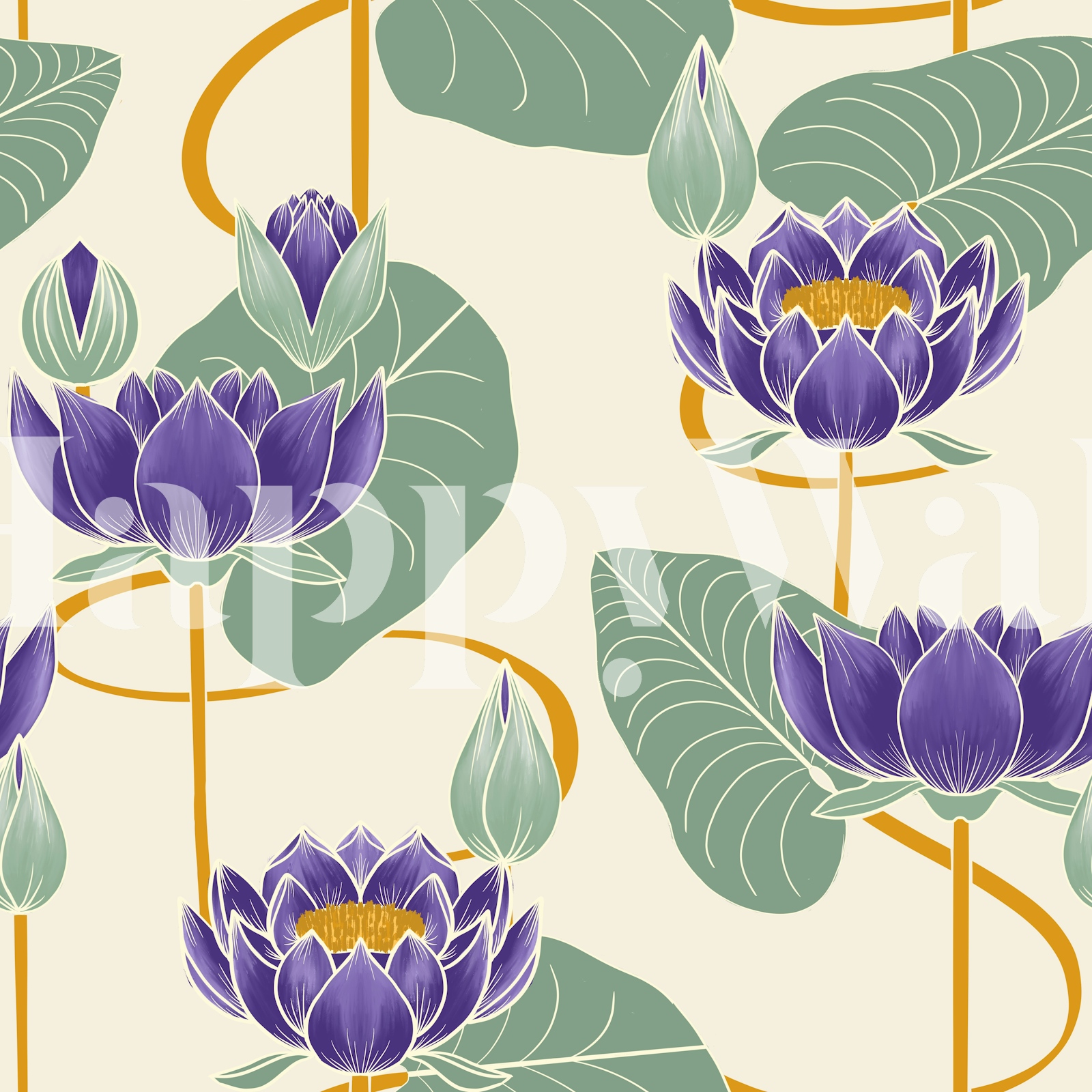 Lotus Reverie Wallpaper | Happywall.com
