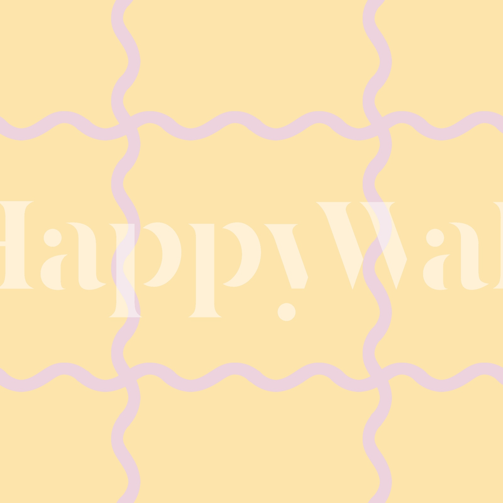 Wavy Checker Yellow Wallpaper for Modern Decor