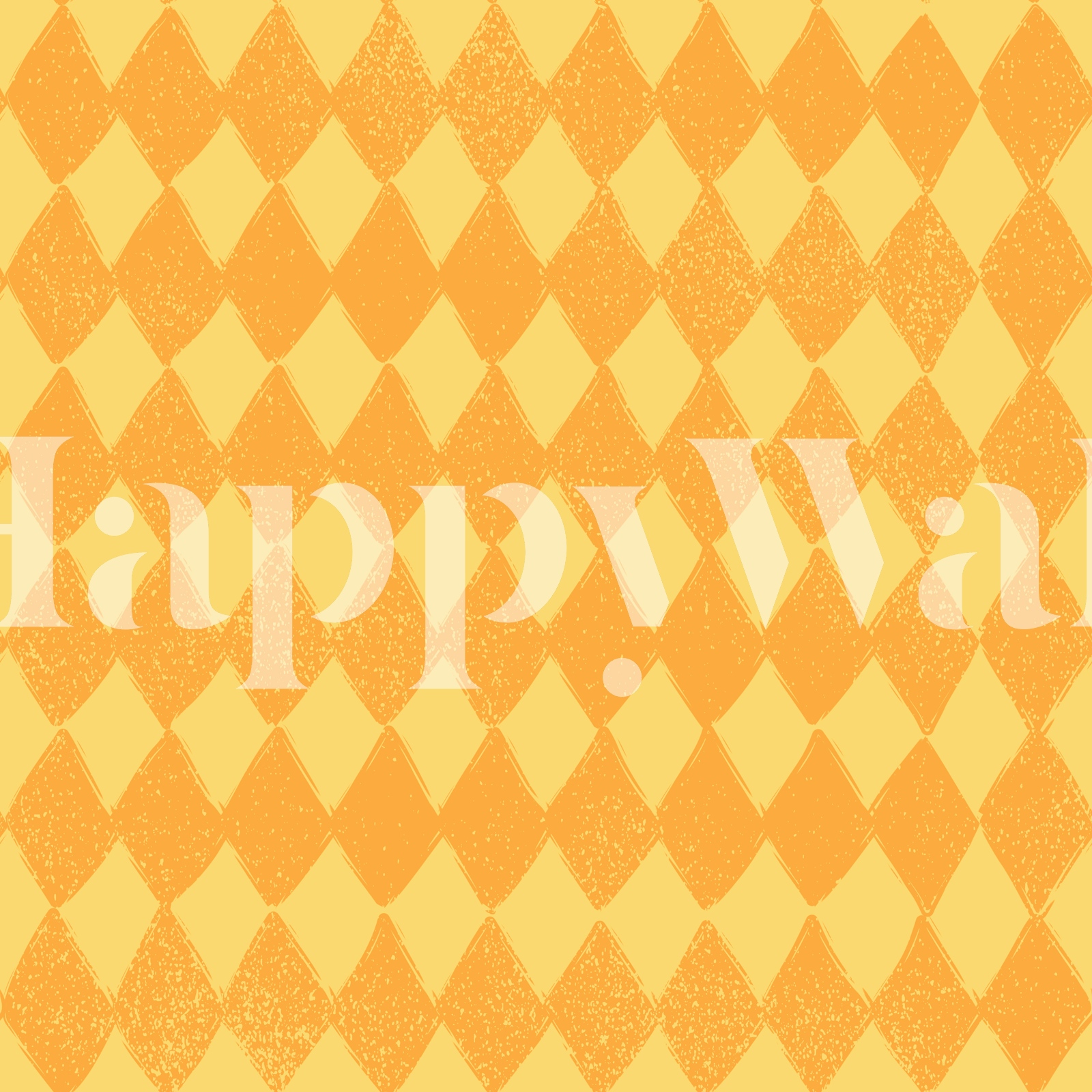 Yellow Harlequin Diamond Wallpaper