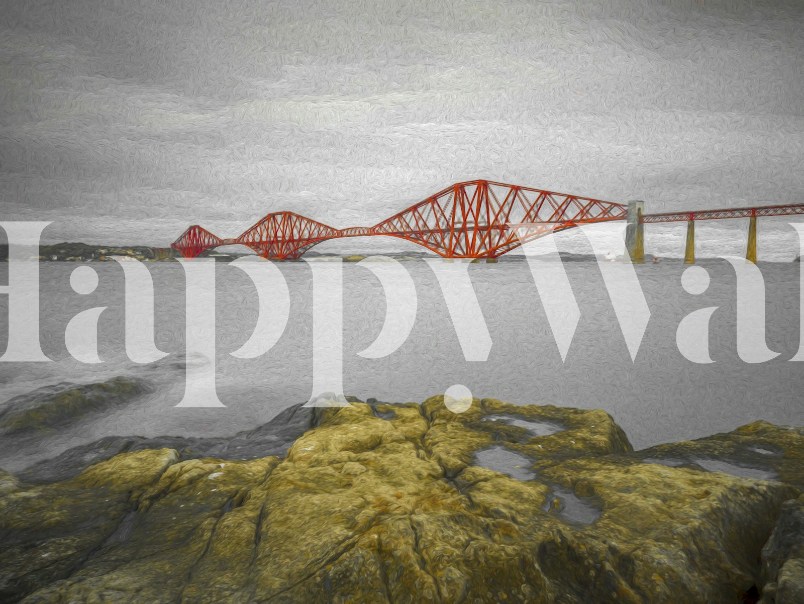 Red Bridge Over Water Wallpaper