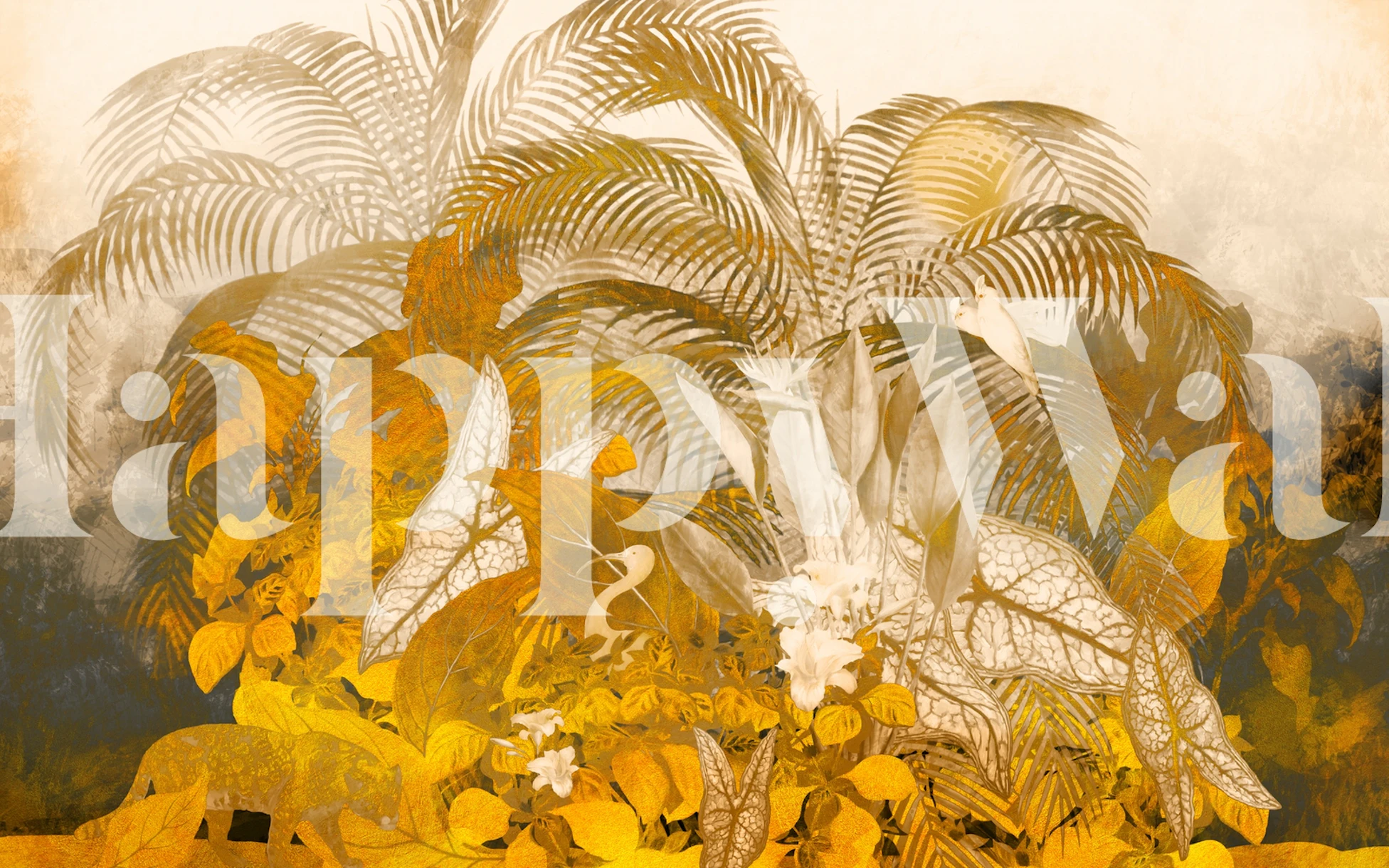 Golden Jungle Wallpaper | Happywall
