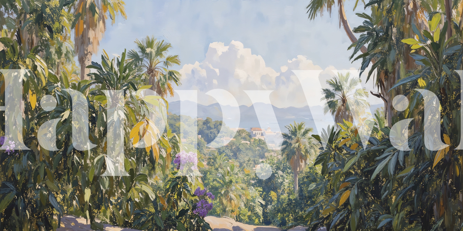 Tropical Oasis View Wallpaper