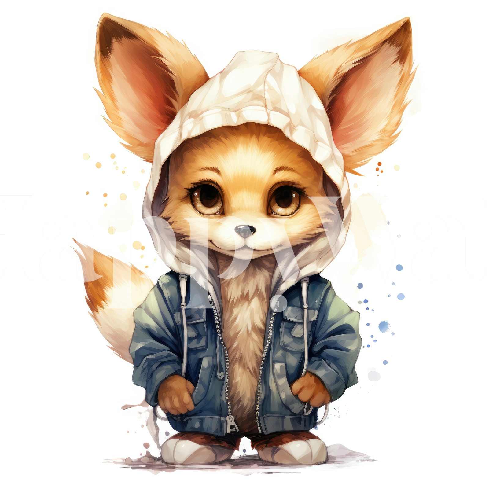 Cute Fennec Fox Wallpaper for Kids Rooms