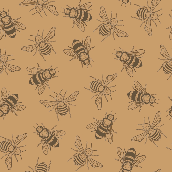 Sunny Bees Buzz Wallpaper | happywall.com